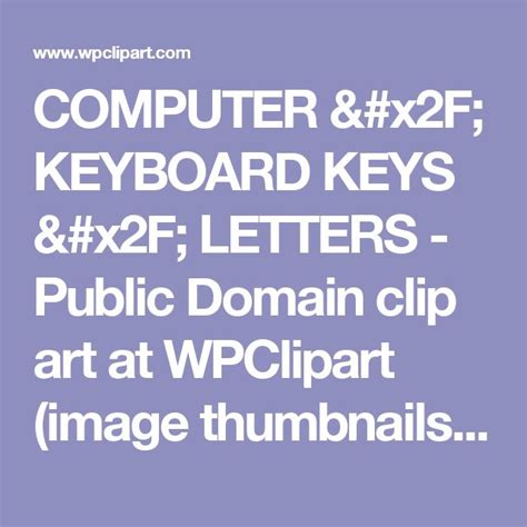 Computer Keyboard Keys Letters Public Domain Clip Art At