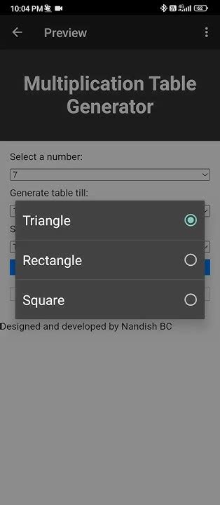 Multiplication Table Generator Using Html Css Js Coder Programming