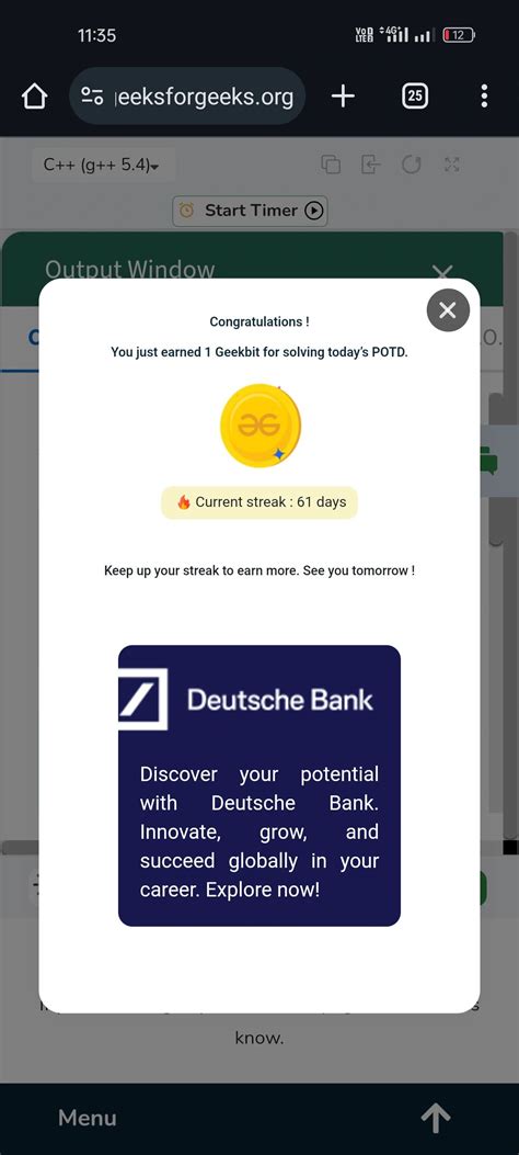 vinay yadav on linkedin geekstreak2024 deutschebank codingchallenge potd consistency…