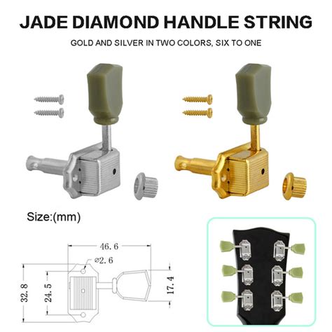 New Quality 6pcs Guitar Machine Head Tuners String Tuning Pegs Keys For Gibson Les Paul Wish