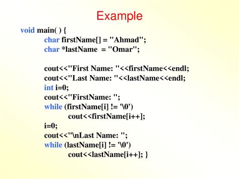 String in C ppt download