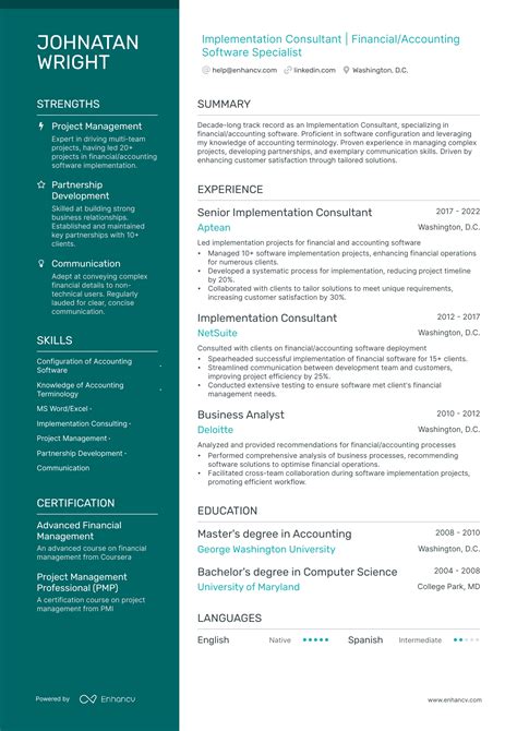 5 Implementation Consultant Resume Examples And Guide For 2024