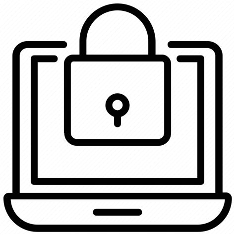 Cryptography Data Security Encoding Encryption Laptop Security Icon