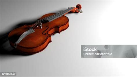 흰색 표면에 누워 바이올린 3d 렌더링 그림 1에 대한 스톡 사진 및 기타 이미지 1 3차원 형태 Classical Concert Istock