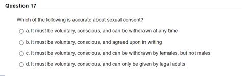 Solved Question Points S When Considering Gender One S Chegg Com