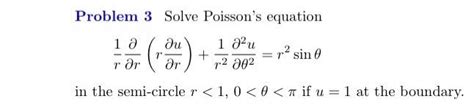 Solved Problem Solve Poisson S Equation Chegg Com