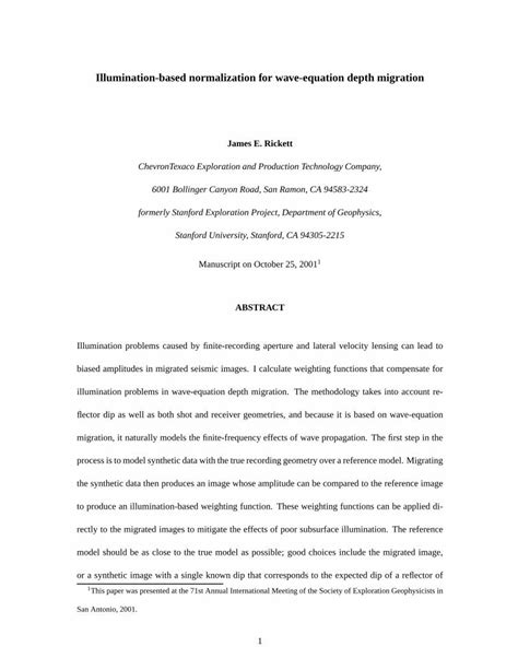 pdf illumination basednormalization for wave equationdepth sep · an alternative approach to