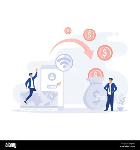 Financial Transactions Pos Terminal And Payment Systems Flat Modern Vector Illustration Stock