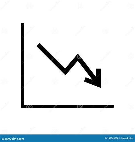 Vector Declining Graph Icon Stock Illustration Illustration Of Analysis Graphic
