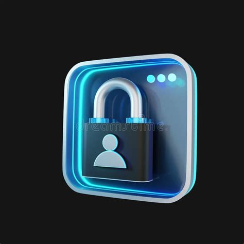A 3d Rendered Profile User Icon Placed On A Padlock Symbolizing The Concept Of Cybersecurity