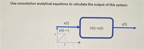 Solved Use Convolution Analytical Equations To Calculate The Chegg