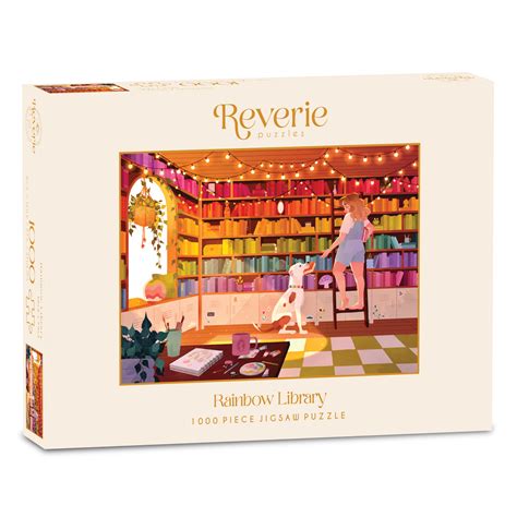 Rainbow Library Jigsaw Puzzle 1000 Pieces Reverie Puzzles