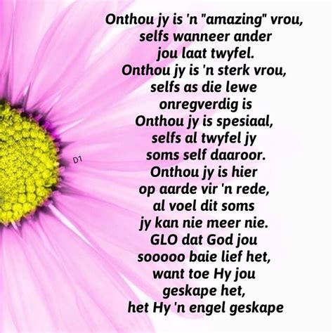 Onthou Jy Is N Amazing Vrou Selfs Wanneer Ander Jou Laat Twyfel