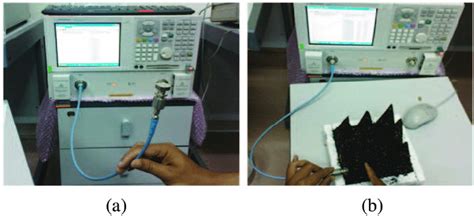 a calibrating the probe using a network analyzer with agilent