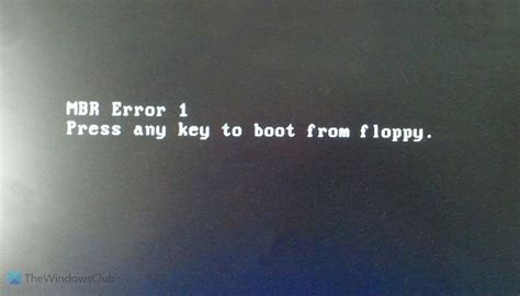 Mbr Error 1 2 Or 3 On Windows 1110 Fix