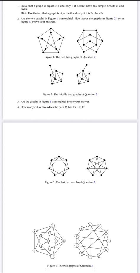 Answered 1 Prove That A Graph Is Bipartite If Bartleby
