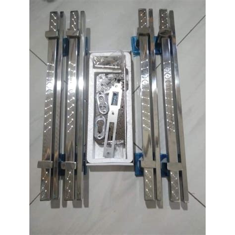 Jual Handle Tarikan Pintu Rumah Cm Paket Lengkap Gagang Pintu Rumah Shopee Indonesia