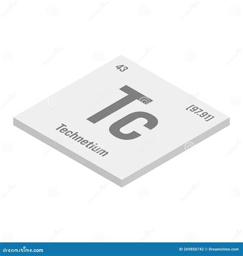 Technetium Tc Periodic Table Element Vector Illustration 269850742