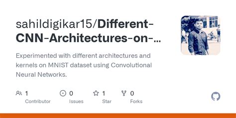 GitHub Sahildigikar Different CNN Architectures On MNIST Dataset Experimented With