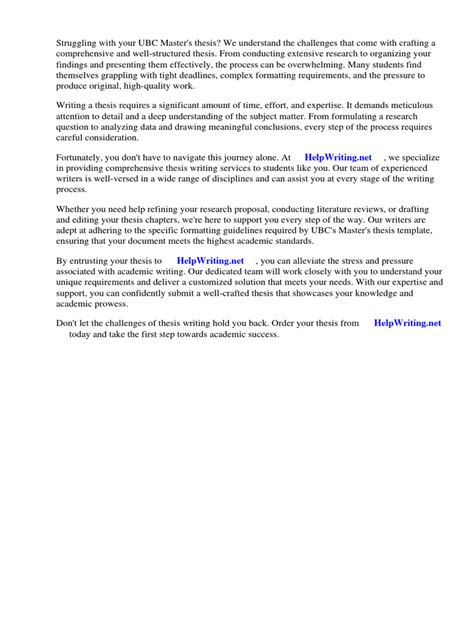 Ubc Masters Thesis Template Pdf Thesis Information Security