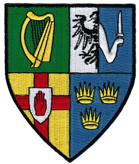 Ireland Provinces Shield Patch Irish Coat Of Arms Embroidered Iron On