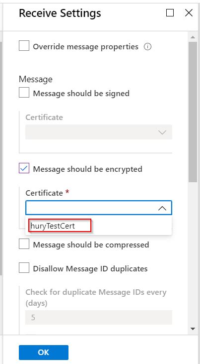 Azure Integration Account Use Public And Private Certificate In Agreement Stack Overflow