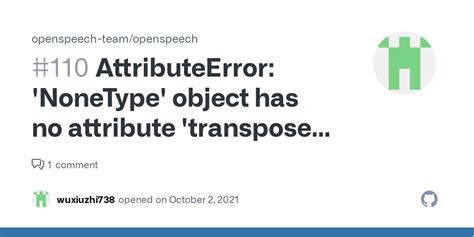 Attributeerror Nonetype Object Has No Attribute Transpose