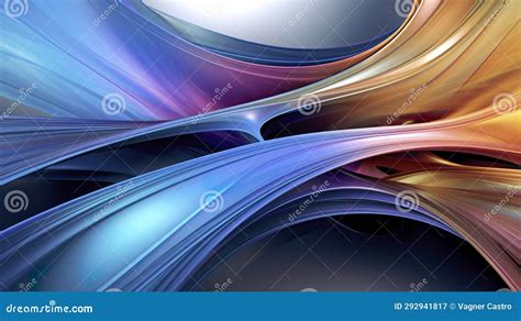 A Visually Captivating Background Features 3d Abstract Waves Stock