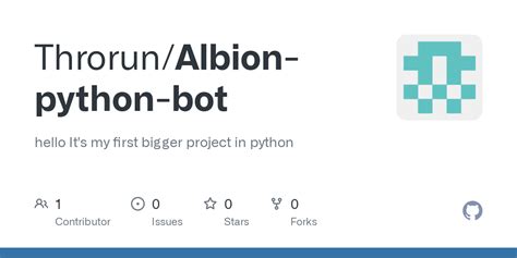 Github Throrunalbion Python Bot Hello Its My First Bigger Project In Python