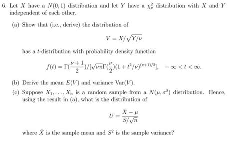 solved 6 let x have a n 0 1 distribution and let y have a