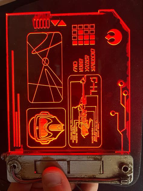 Star Wars Sci Fi Data Pad X Wing Pilot Droid Hunter Trooper ID Biker Scout Lit Display