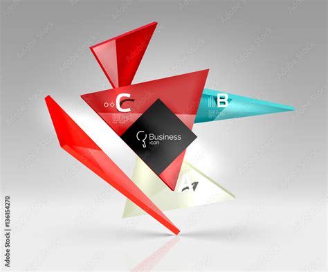 Triangle Layout Business Template Infographic Background Stock Vector Adobe Stock