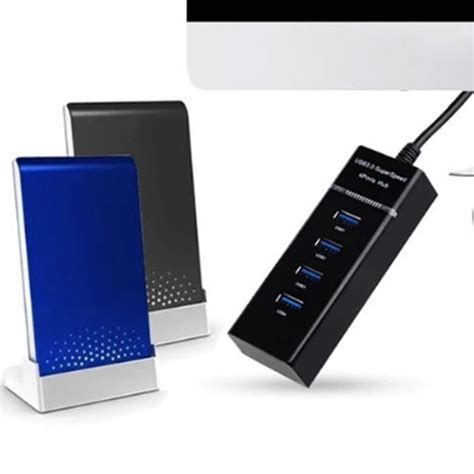 4 Port USB 3 0 Hub Long Cable 12 Inch With Micro U Grandado