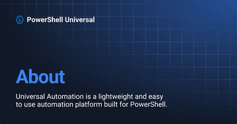 About Powershell Universal