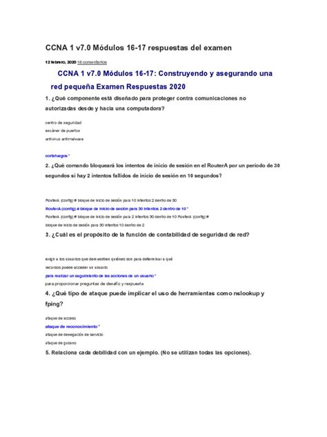 Ccna 1 V7 16 17 En Es Descargar Gratis Pdf Enrutador Computación Red De Computadoras