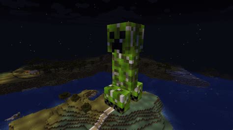 Just Finished Building This Creeper Statue In My Survival World Any Ideas On How To Light It