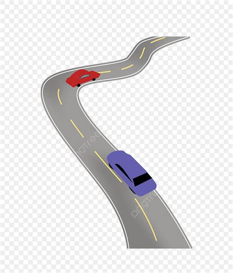 곡선 아스팔트 도로 일러스트 그림 한 길 도로 그림 굽은 길 Png 일러스트 및 Psd 이미지 무료 다운로드 Pngtree