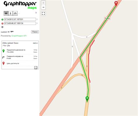 incorrect route through intersection open source routing engine