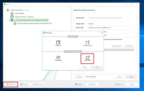 Configuring Soft Delete Policy