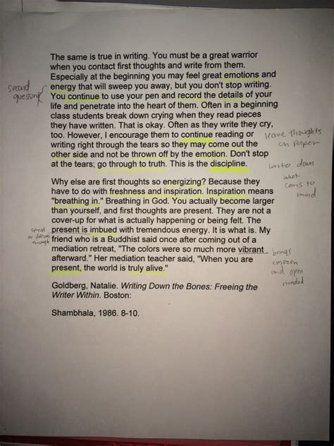 College Reading Reflection