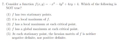 solved consider a function f x y x 2 4y 2 4xy 4 which