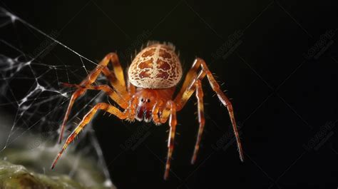 Black Spooky Spider Sits On Its Web Black Spiders Black Spooky Image And Picture For Free