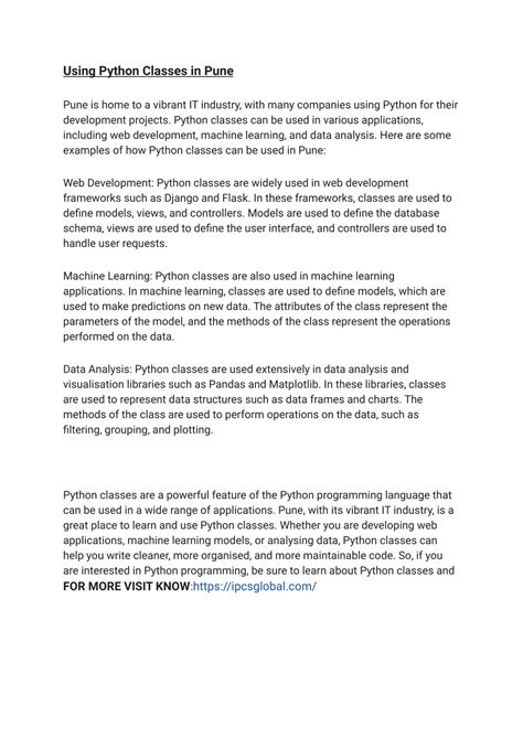 PPT PYTHON CLASSES IN IPCS GLOBAL PowerPoint Presentation Free Download ID