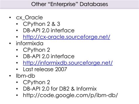 Relational Database Access With Python Ppt