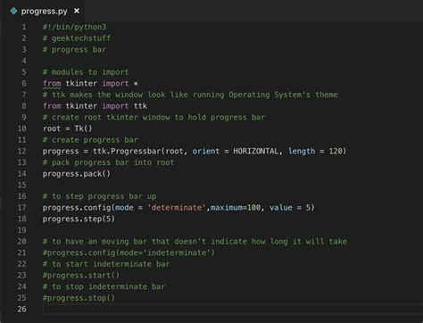Creating A Progress Bar Python Geektechstuff