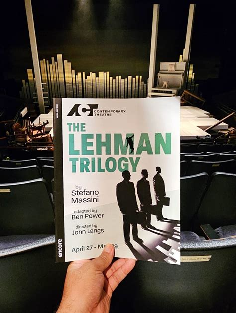 Preview Post – The Lehman Trilogy – Play – ACT Theatre – Shows I've Seen | Theatre Reviews