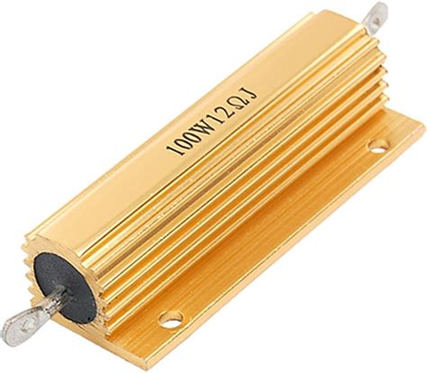 Sourcingmap A11060300ux0152 Gold Tone Aluminum Housed Casing Resistor 12 Ohm 5 100w Assorted