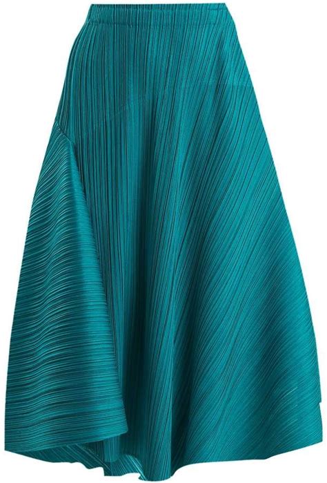 Pleats Please Issey Miyake Pleated Circular Midi Skirt Pleats Fashion