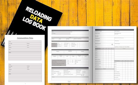 Reloading Data Log Book Reloading Data Log Sheets Track And Record