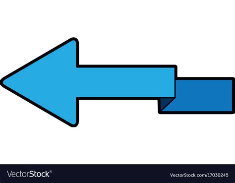 Outline Arrow Direction Zig Zag Design Royalty Free Vector